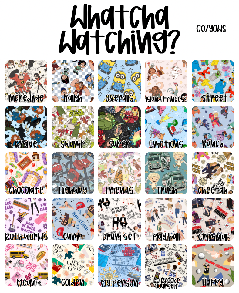 BLANKET | 50X50 | WHATCHA WATCHING | R2 – Cozy O Designs